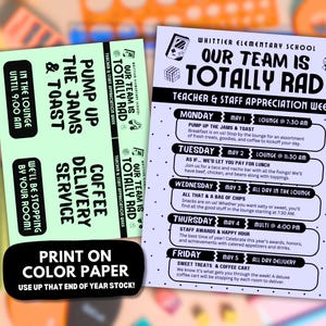 90s Theme Teacher Appreciation Week Flyer: Editable Canva Template ...