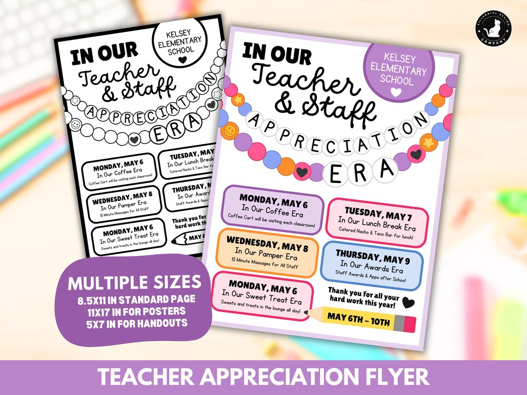 In My Era Teacher Appreciation Week Flyer: Taylor Swift Inspired Theme ...