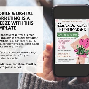 Mother's Day Flower Sale Flyer & Order Forms | Editable Canva Template ...