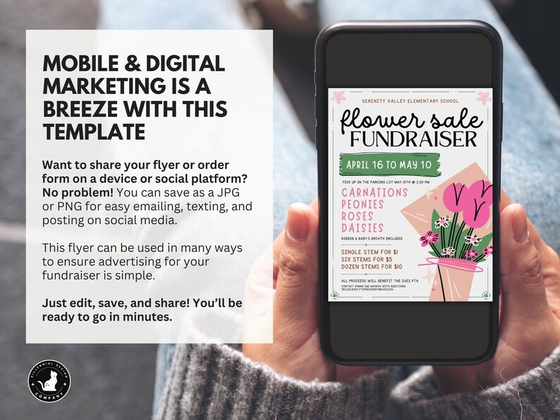 Mother's Day Flower Sale Flyer & Order Forms | Editable Canva Template ...