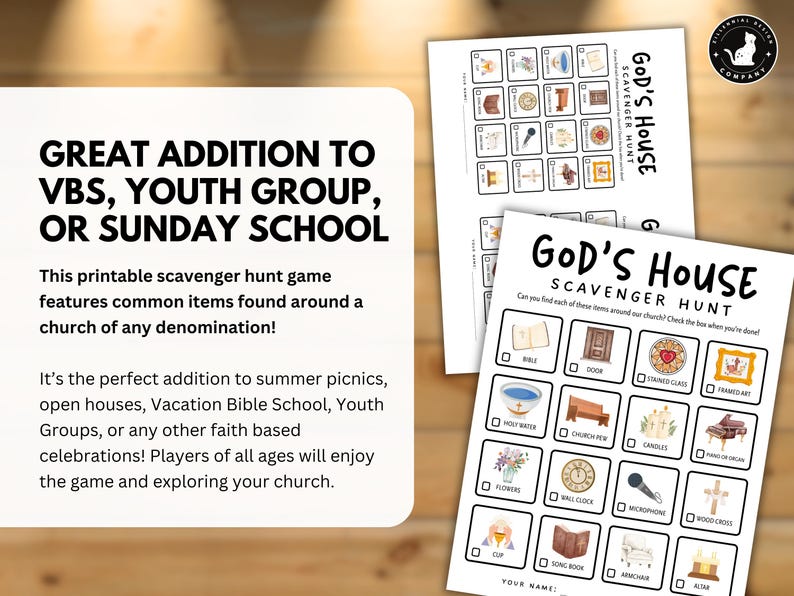 Church Scavenger Hunt Printable | Christian Icebreaker Games Scavenger ...