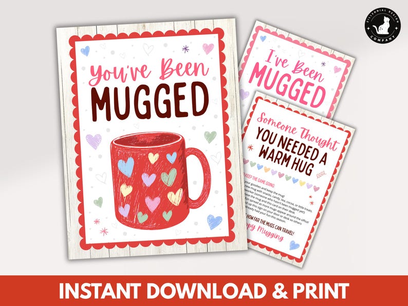 You've Been Mugged Printable Valentine's Day Gift Game for Realtors ...