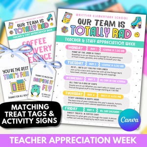 90s Theme Teacher Appreciation Week Flyer: Editable Canva Template ...