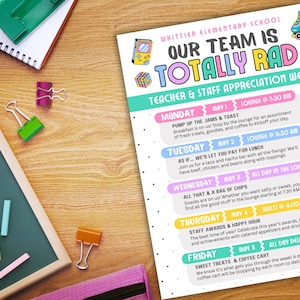 90s Theme Teacher Appreciation Week Flyer: Editable Canva Template ...