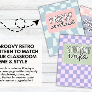 Teacher Binder Cover Canva Template Classroom Decor | Elementary ...