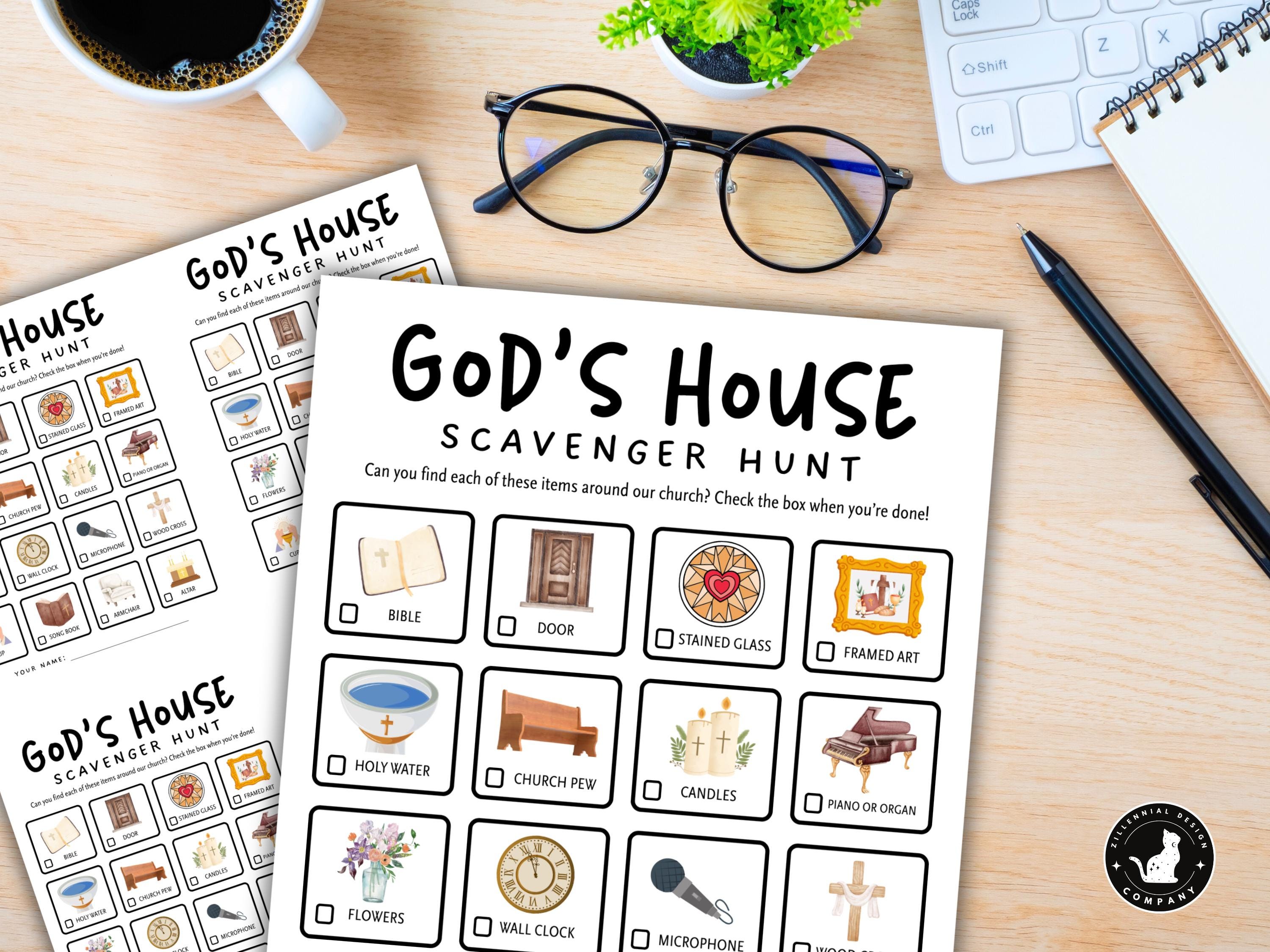Church Scavenger Hunt Printable | Christian Icebreaker Games Scavenger ...