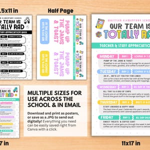 90s Theme Teacher Appreciation Week Flyer: Editable Canva Template ...