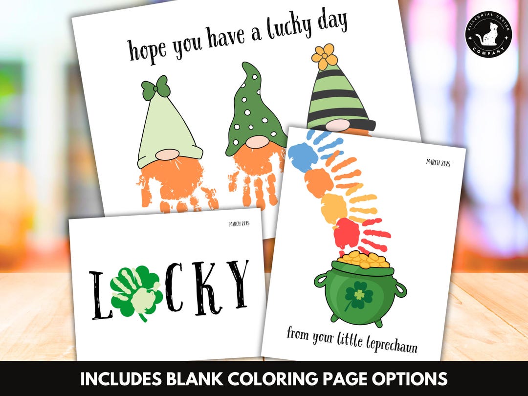 St Patricks Day Handprint Craft | Spring Handprint Art Printable Kid ...