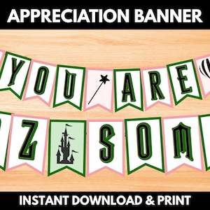Wizard of Oz Wicked Inspired Teacher Appreciation Banner: Oz-some Decor ...