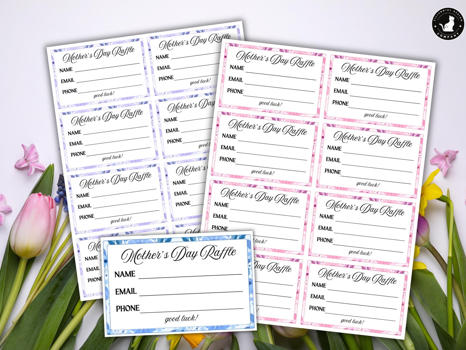 Editable Mothers Day Raffle Ticket Template Printable Fundraiser ...