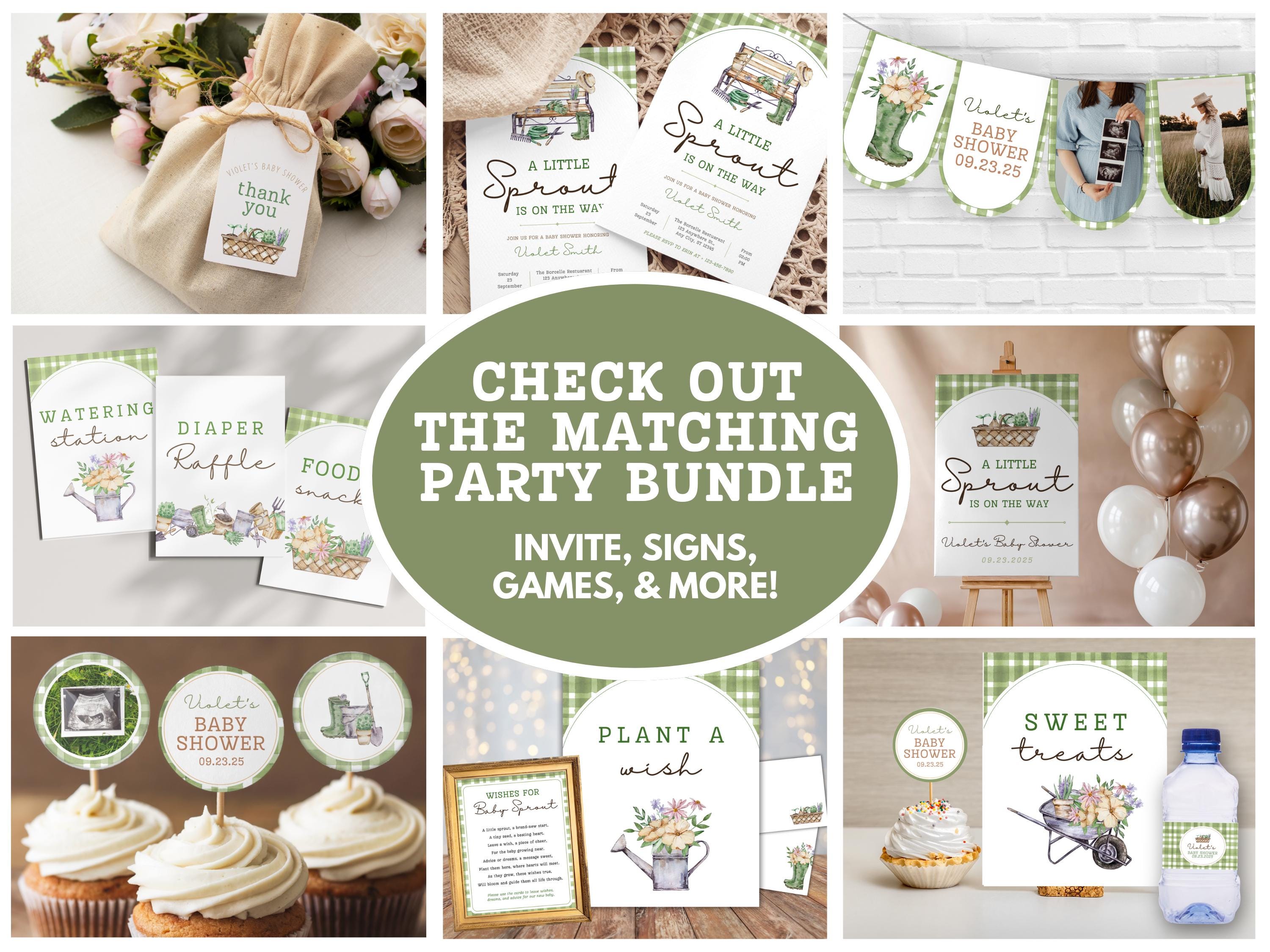 Little Sprout Baby Shower Games Bundle: Garden Theme (canva Template ...