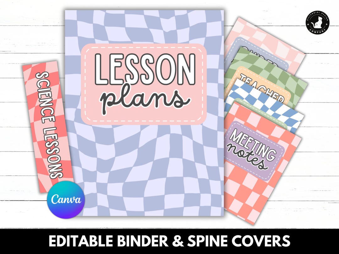 Teacher Binder Cover Canva Template Classroom Decor | Elementary ...