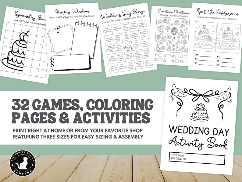 Printable Wedding Activity Book: Kids Games & Coloring (PDF Download ...