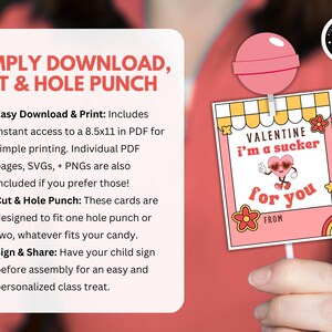 Retro Valentine Lollipop Cards: 'sucker for You' Printable Valentines ...