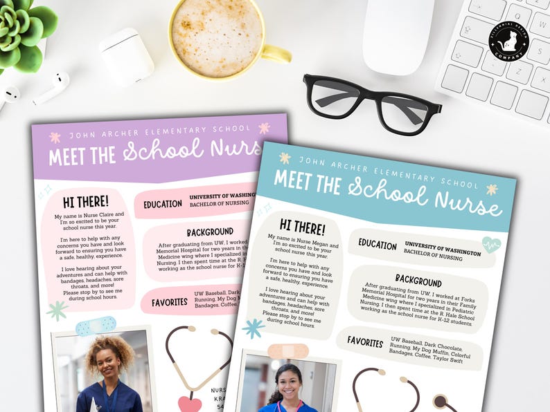 Meet the School Nurse Flyer Printable Canva Template | About Me Back to ...