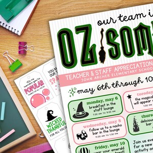 Wizard of Oz Teacher Appreciation Flyer & Gift Tags (canva Template) - Etsy