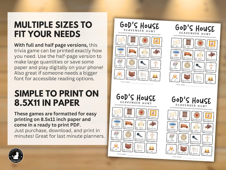 Church Scavenger Hunt Printable | Christian Icebreaker Games Scavenger ...