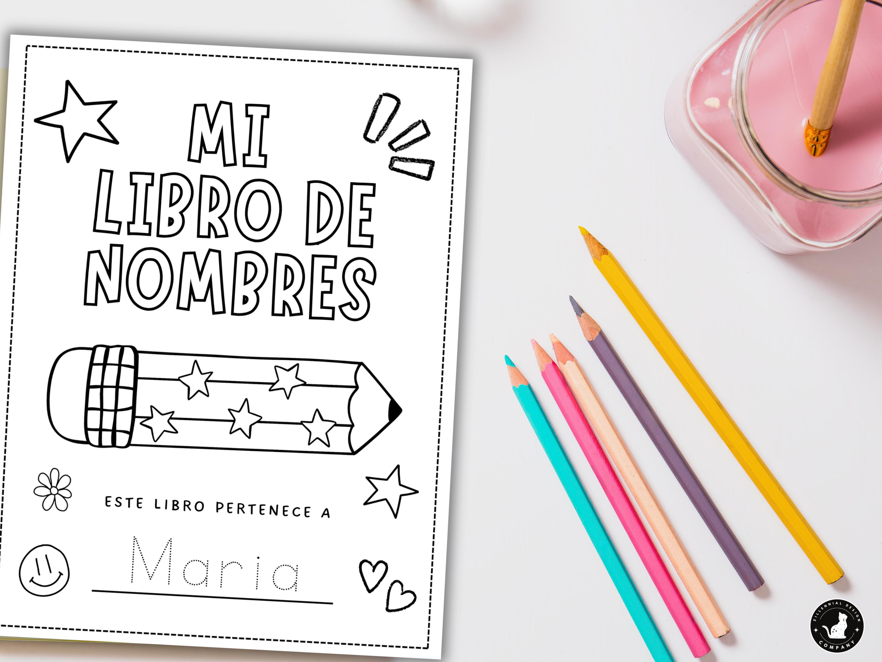 Personalized Spanish Name Tracing Workbook Kindergarten Worksheet ...