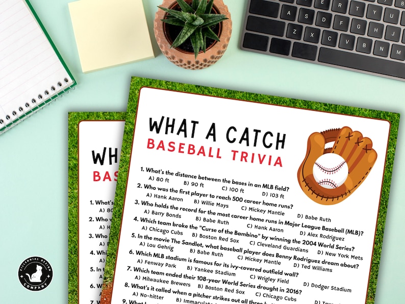 Printable Baseball Trivia Games Questions | Spring Trivia Opening Day ...