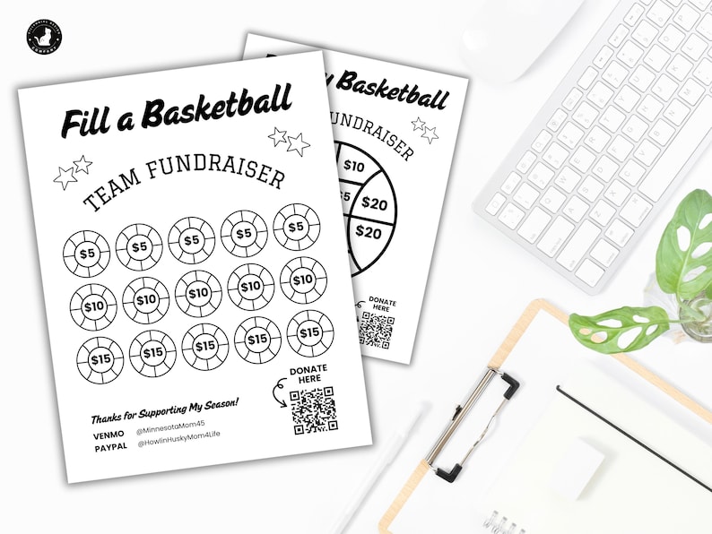 Basketball Fundraiser Template: Sponsor My Season, Fill My Hoop, Fill ...