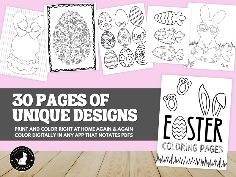 Retro Coquette Printable Easter Coloring Book | Coloring Pages for ...