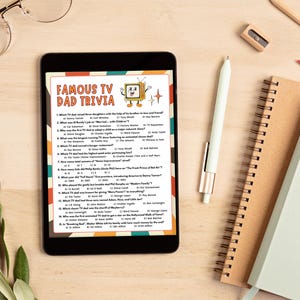 Father's Day TV Dad Trivia Game With Answers: Printable Family Fun (PDF ...