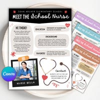 Meet the School Nurse Editable Template, Back to School Flyer, Get to ...