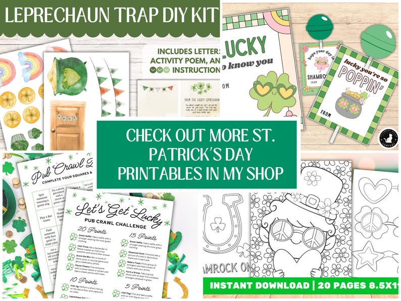 St Patricks Day Trivia Game Printable | Easy Activity St. Paddy Party ...