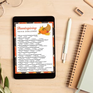 Thanksgiving Trivia Game With Answers: Printable Holiday Trivia for ...