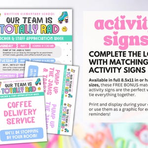 90s Theme Teacher Appreciation Week Flyer: Editable Canva Template ...