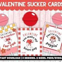 Valentine Lollipop Holder, Sucker Holder Valentine Tag, Kids Classroom ...