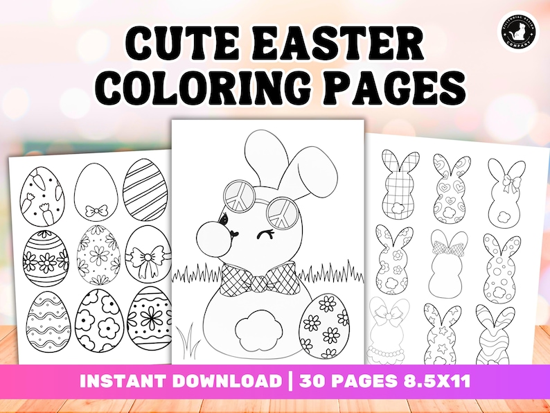 Retro Coquette Printable Easter Coloring Book | Coloring Pages for ...