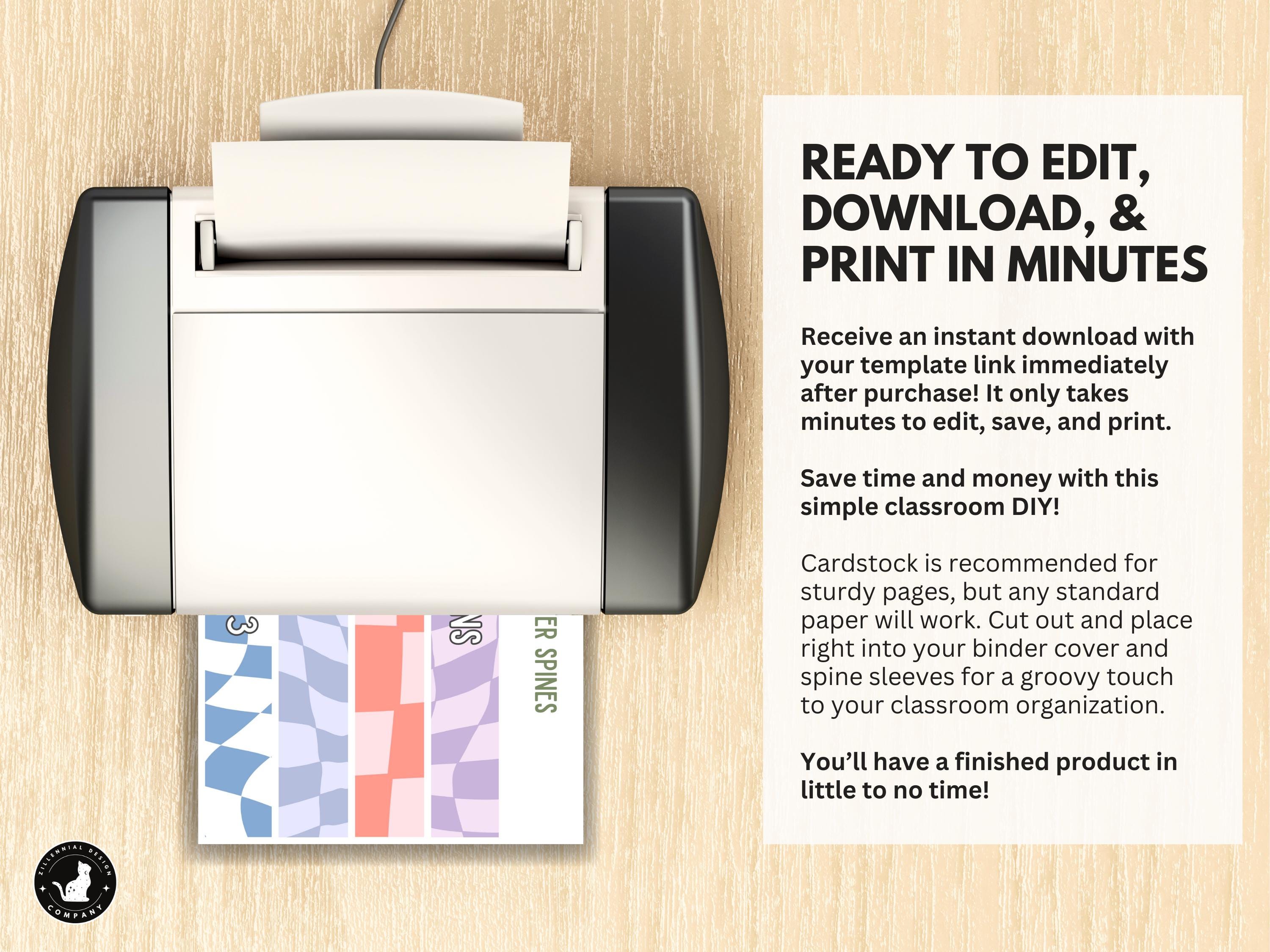 Teacher Binder Cover Canva Template Classroom Decor | Elementary ...