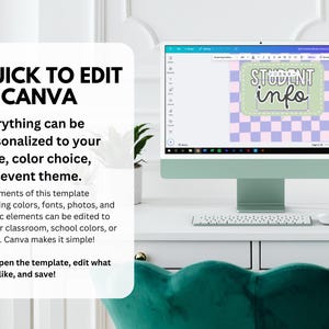 Teacher Binder Cover Canva Template Classroom Decor | Elementary ...