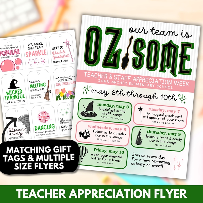 Wicked Theme Teacher Appreciation - Etsy