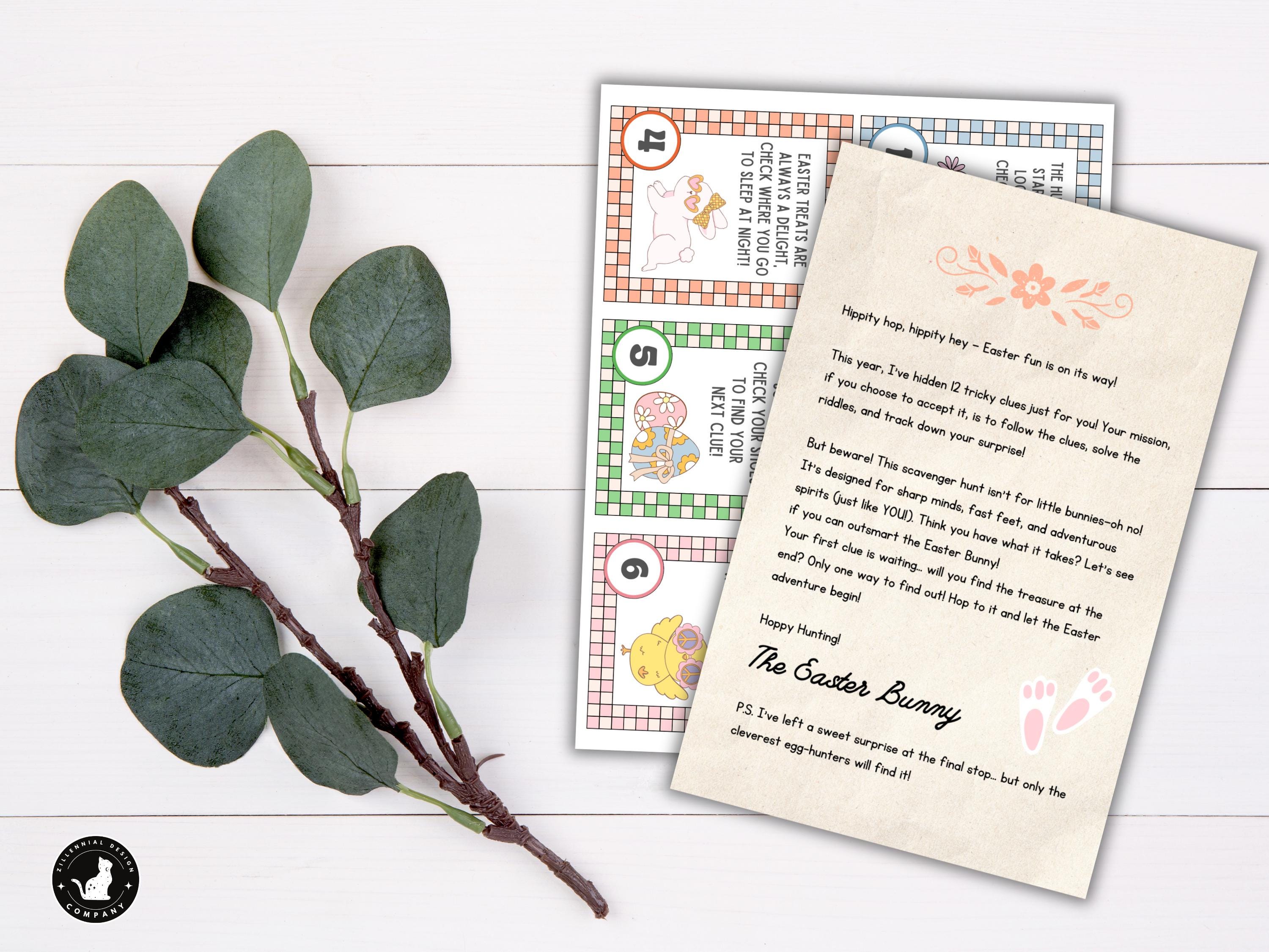 Teen Easter Basket Scavenger Hunt Clues and Instructions Printable ...