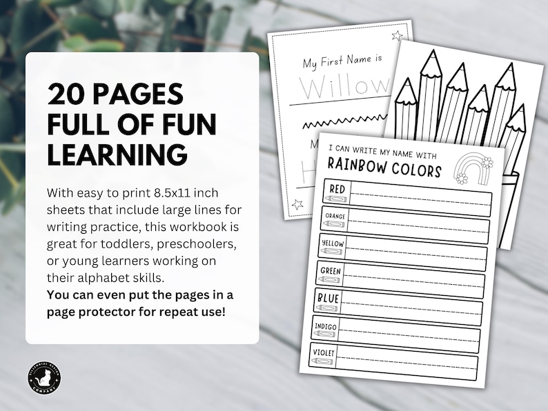 Personalized Name Tracing Workbook: Preschool Learning Activity Toddler ...