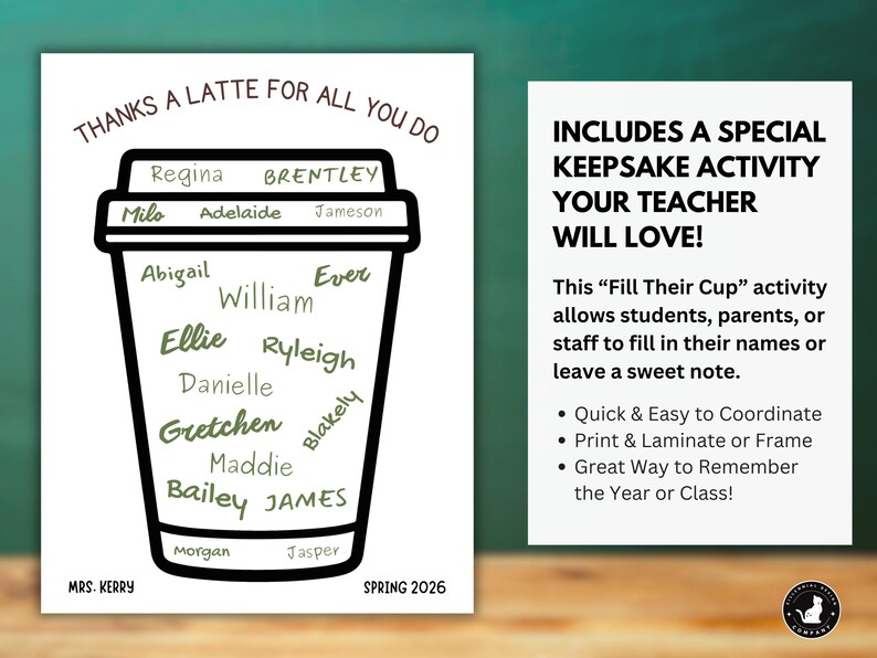 Teacher Appreciation Activities Coffee Delivery Service | Door Hanger ...