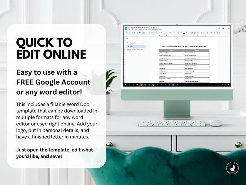 Editable Letter of Recommendation Template: Google Docs Reference ...