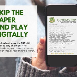 St Patricks Day Trivia Game Printable | Easy Activity St. Paddy Party ...