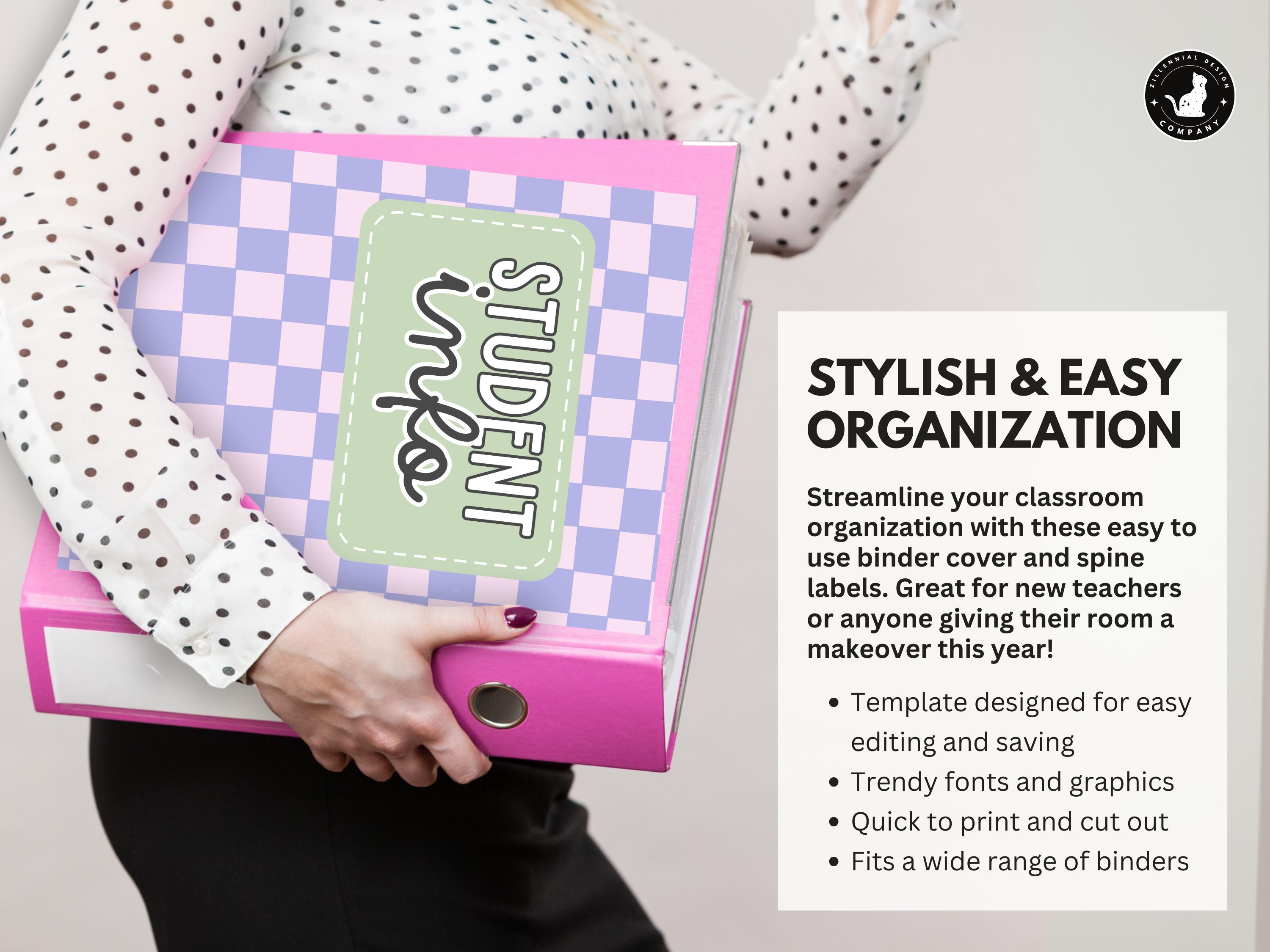 Teacher Binder Cover Canva Template Classroom Decor | Elementary ...