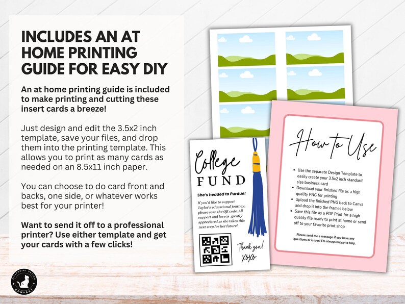 College Fund Card Venmo Graduation QR Code Insert | Printable ...