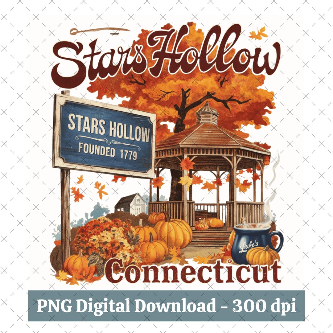 Stars Hollow Fall Png, Retro Luke's Diner Png, Dragonfly Inn Png ...