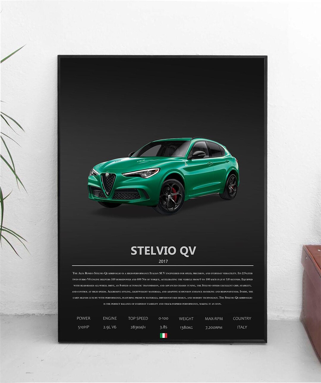 Alfa Romeo Stelvio Qv Poster | Digital Download | Hypercar Poster | Car ...