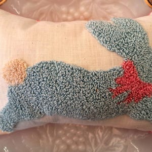 Beginner Punch Needle Pattern - Pastel Rabbit With Bow and Fluffy Tail ...