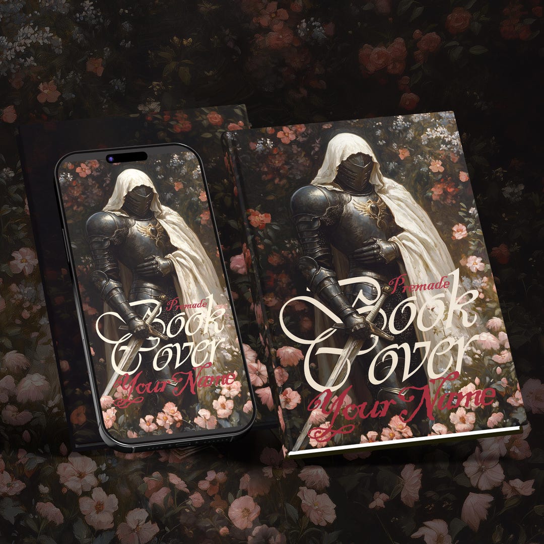 Premade Cover | Knight & Rose | Book Cover Design | KDP Ready - Etsy