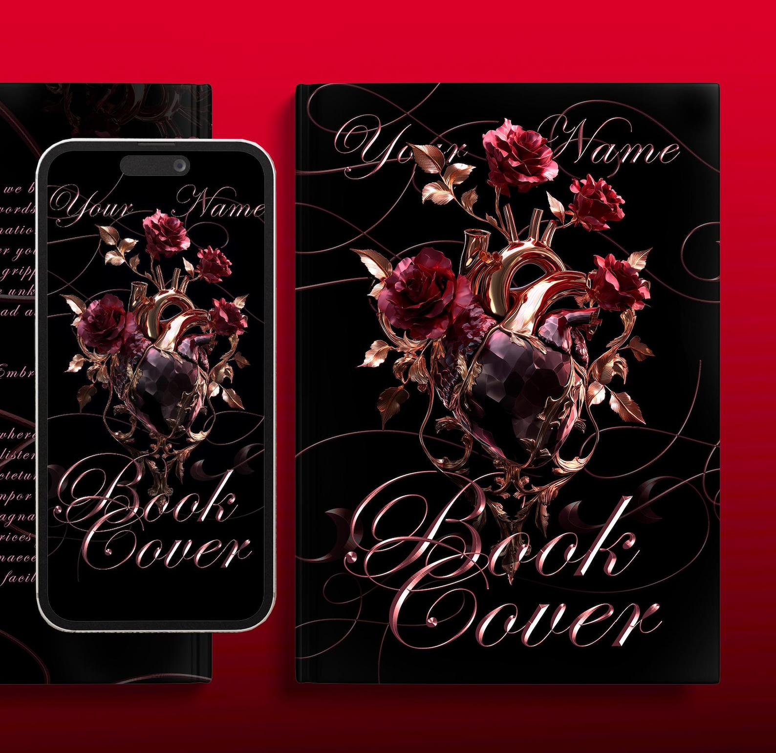Elegant Gold Jewelry Novel Cover | Customizable KDP Ebook Design ...