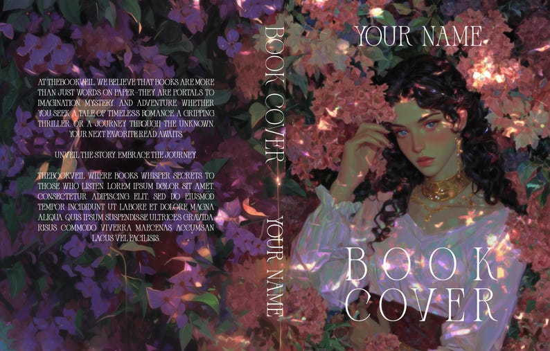 Premade Book Cover: Feminine YA Fantasy, Poetry, Romance (customizable ...