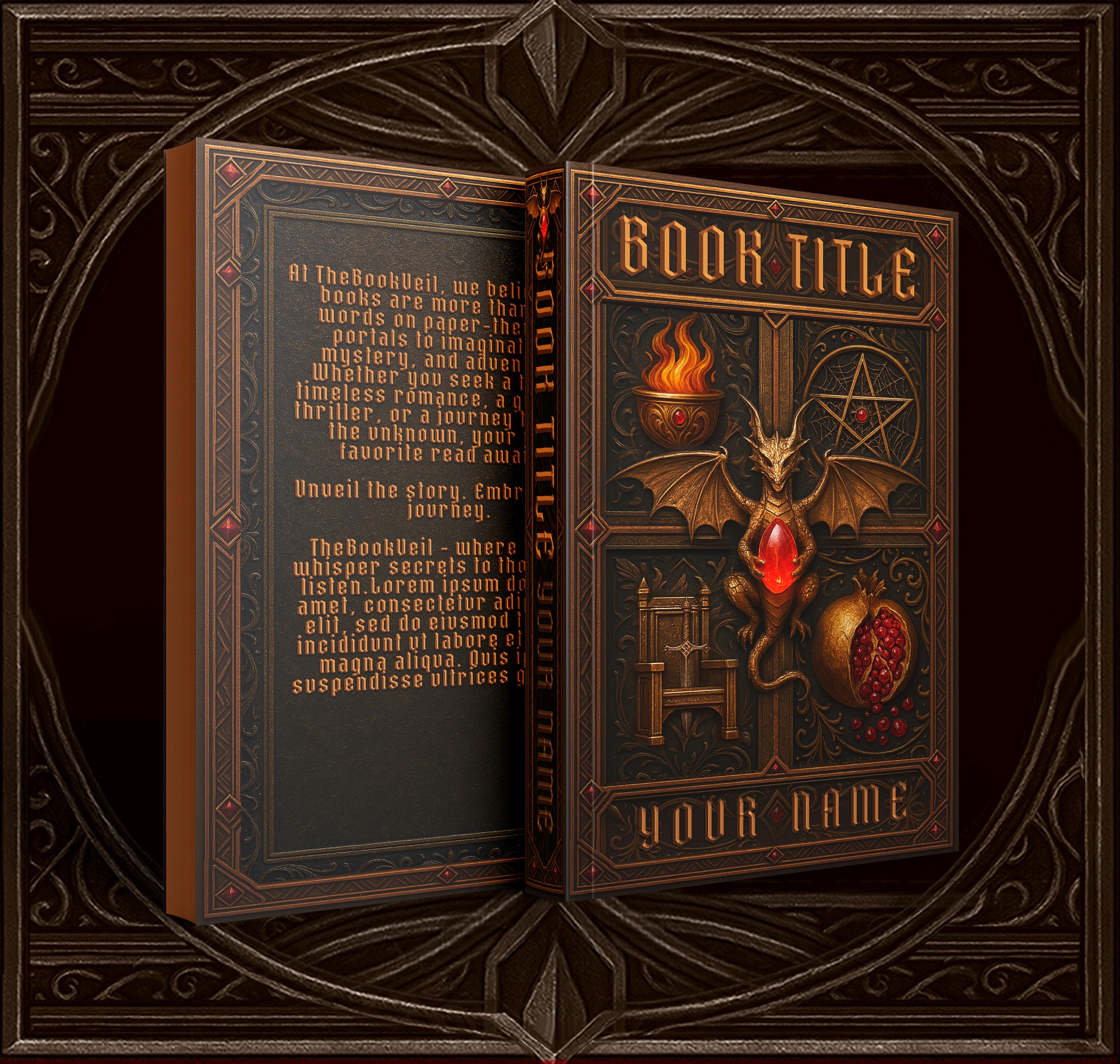 Premade Book Cover | Epic Fantasy, Dragon Magic, Royal Prophecy, Dark ...