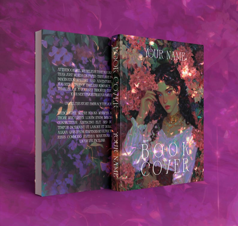 Premade Book Cover: Feminine YA Fantasy, Poetry, Romance (customizable ...